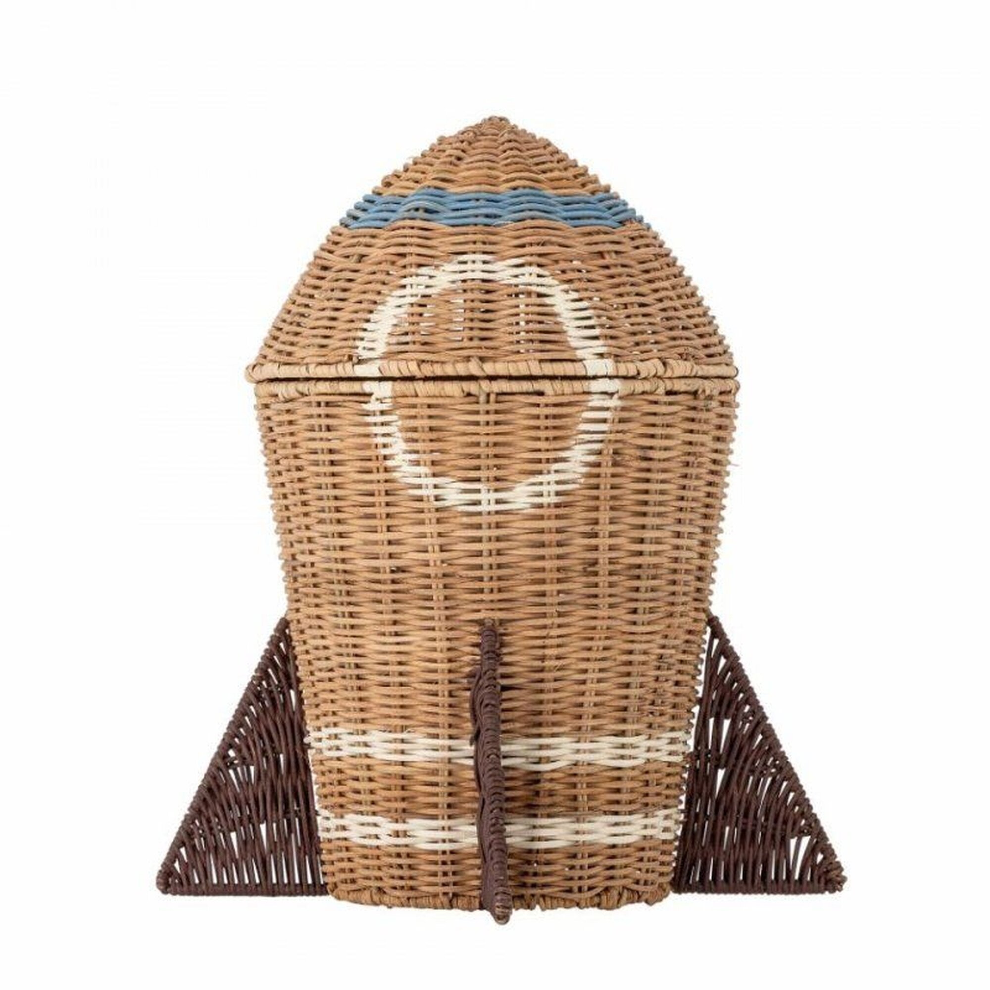 Корзина с крышкой Bloomingville MINI Space из ротанга, размер 31х35 см, цвет коричневый