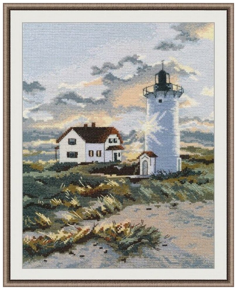 Набор для вышивания Овен #1174 Береговой маяк, Счетный крест, 20 x 26 см