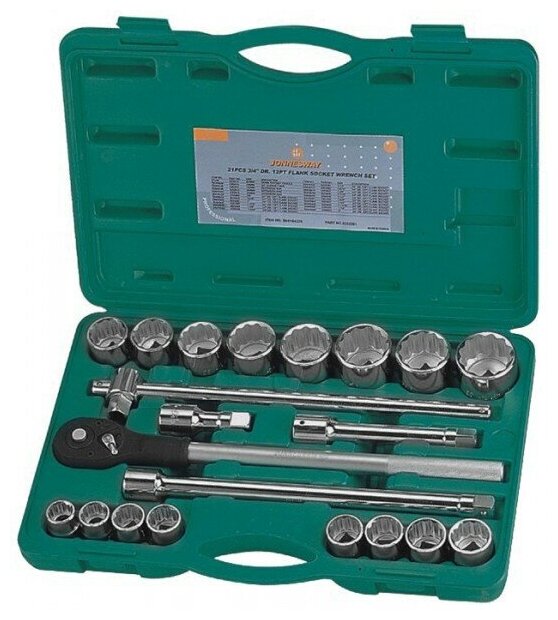 Набор головок торцевых 22 пр. S04Н6422S (S04H6622S) Jonnesway, 48502