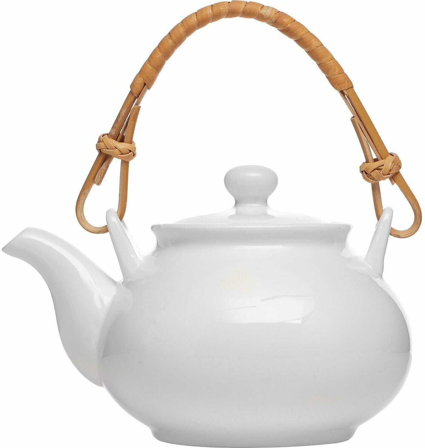 Чайник Kunstwerk 600мл, 153х80х95мм, фарфор, белый