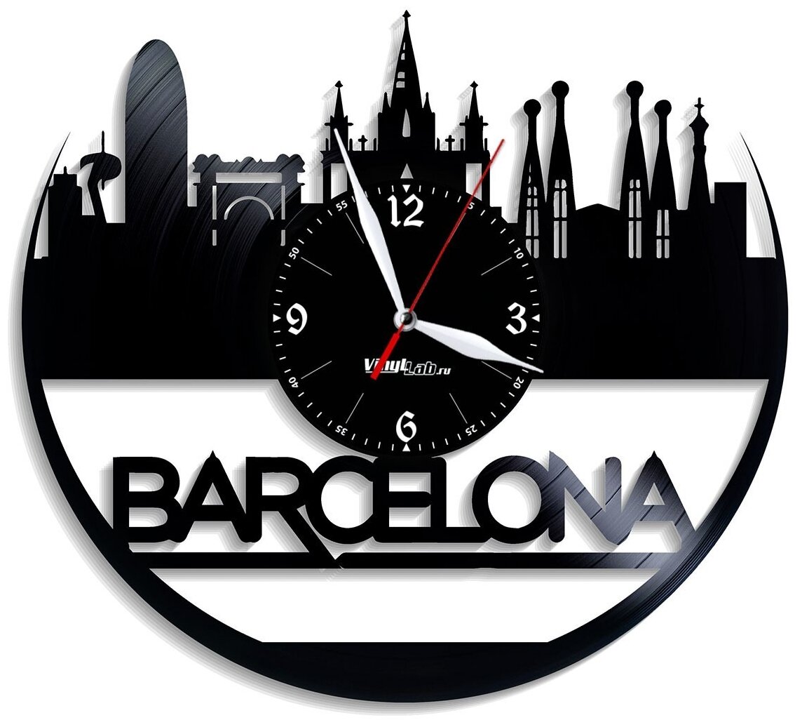 Часы из виниловой пластинки (c) VinylLab Барселона