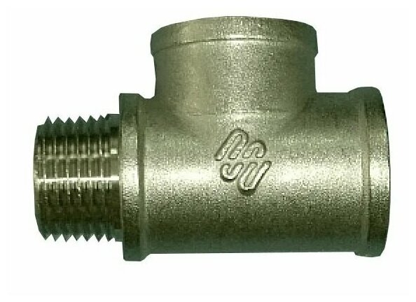 Тройник / переходник резьба мама - 1/2" - 1/2" - резьба папа 1/2" для компрессора, пневмоинструмента