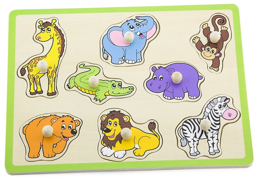 Пазл Дикие животные 8 деталей VIGA, VG50019