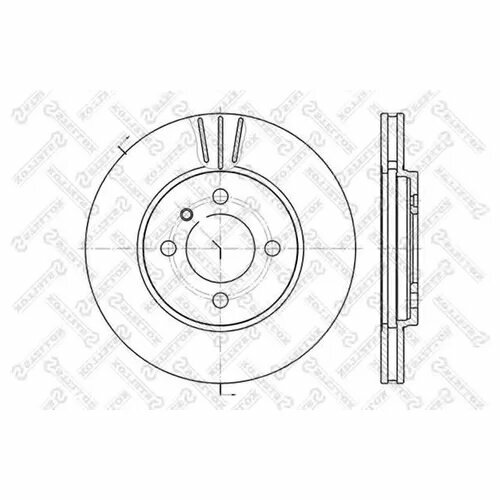 Диск тормозной передний BMW E30/Z1 1.6-2.4D M10-M42 82-94, 60201509VSX (упаковка 2 шт.), STELLOX 6020-1509V-SX