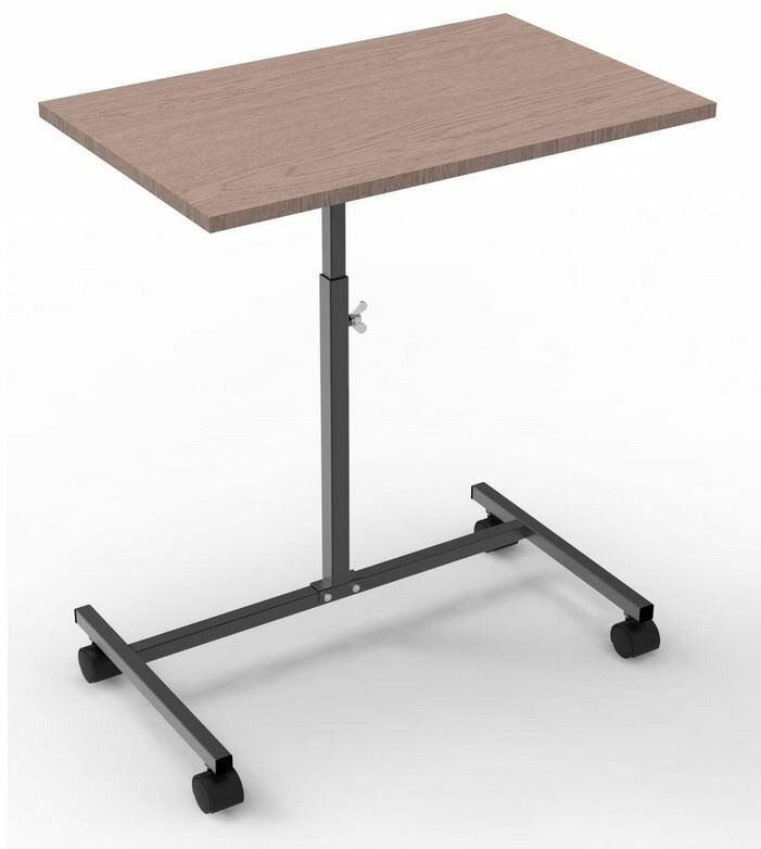 Подкатной стол СЛКС-7 Red Black темное дерево, дерево и металл, прямоугольная столешница