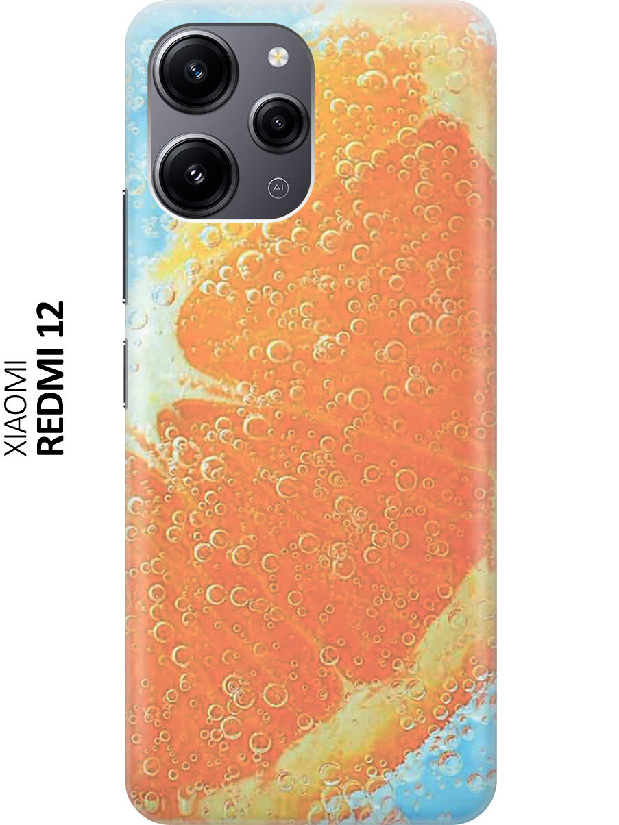 Силиконовый чехол на Xiaomi Redmi 12, Сяоми Редми 12 с принтом "Долька апельсина"