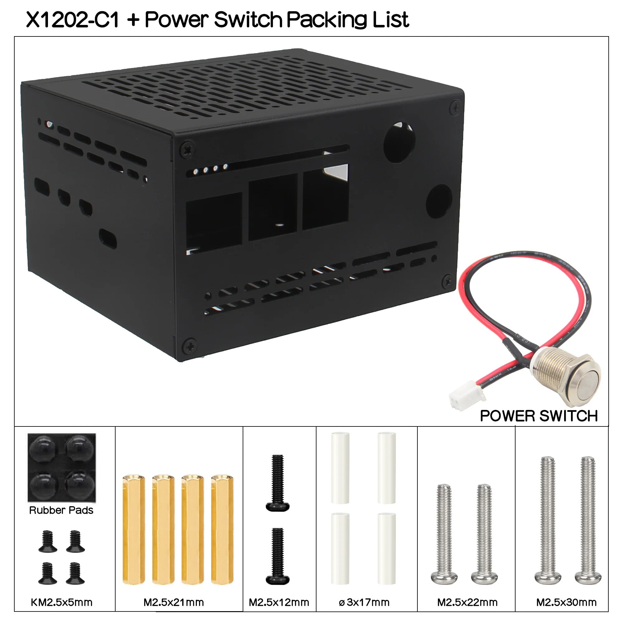 Корпус Geekbord X1202-C1 с выключателем