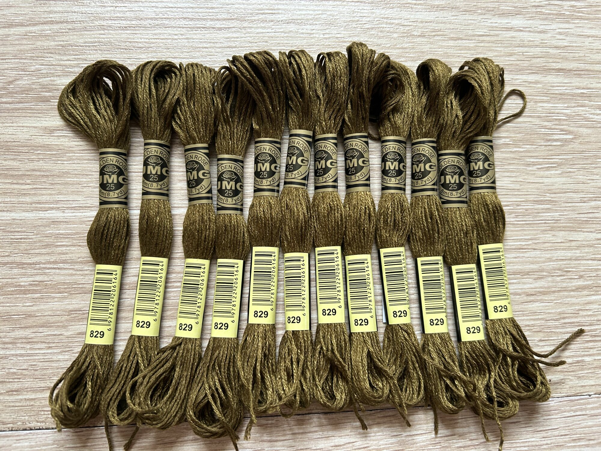 Нитки для вышивания JMC мулине (150-3866) 100% полиэфир 12 штук x 8 м