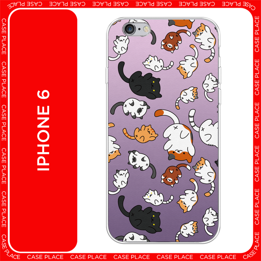 Чехол на Apple iPhone 6 / Айфон 6 с принтом Котопад