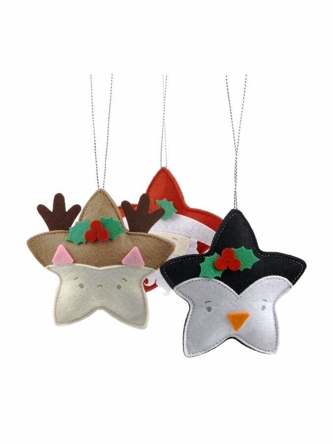 Новогодние елочные игрушки из фетра №9