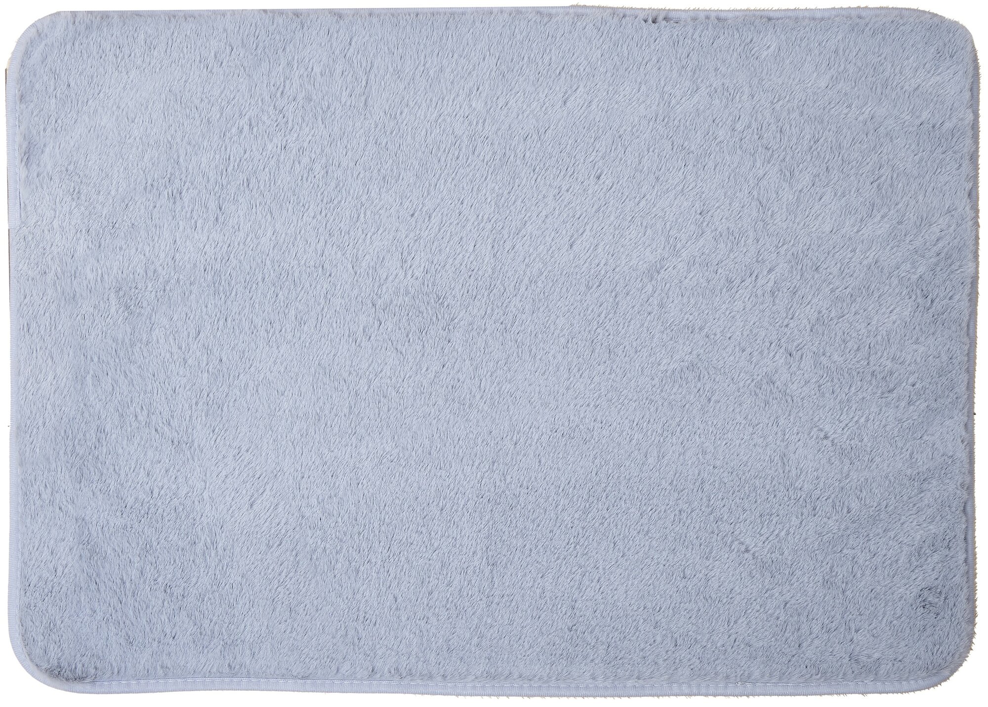 Мебельная накидка на кресло, стул, пуф из искусственного кроличьего меха Rabbet 50x70см серая