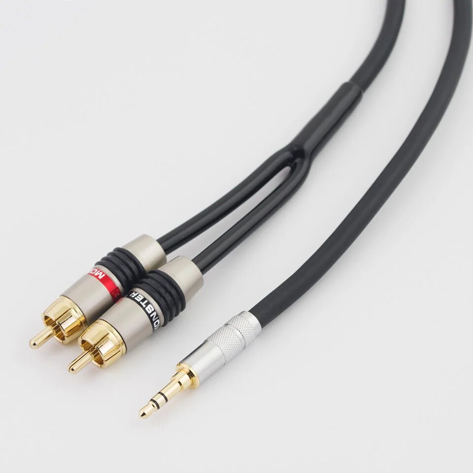 Аудиокабель 3.5 мм на RCA 2RCA, 1.5 м, S-S