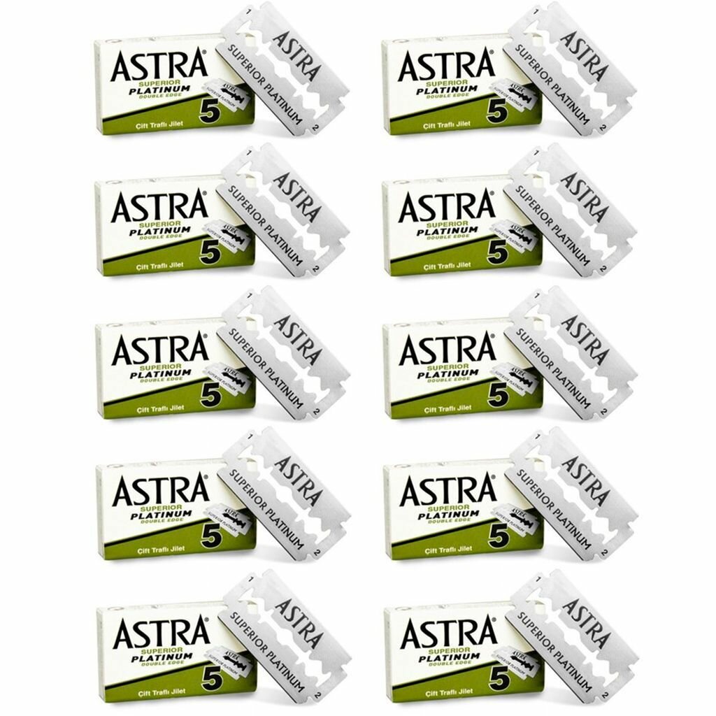 ASTRA SUPERIOR PLATINUM Лезвия двусторонние, 50 шт.
