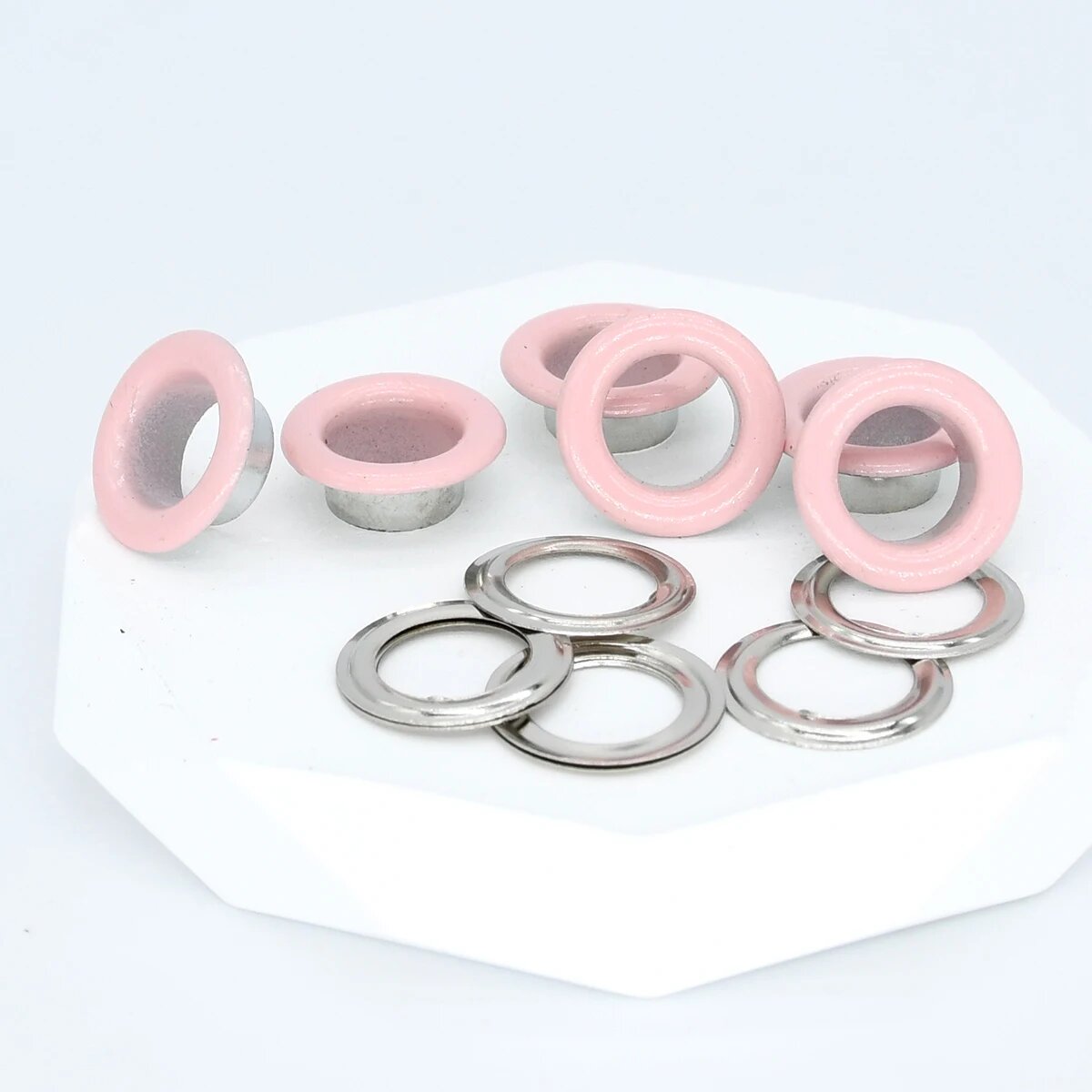 Металлические петли CLOXY 4 мм 100 шт. Розовый, Pink