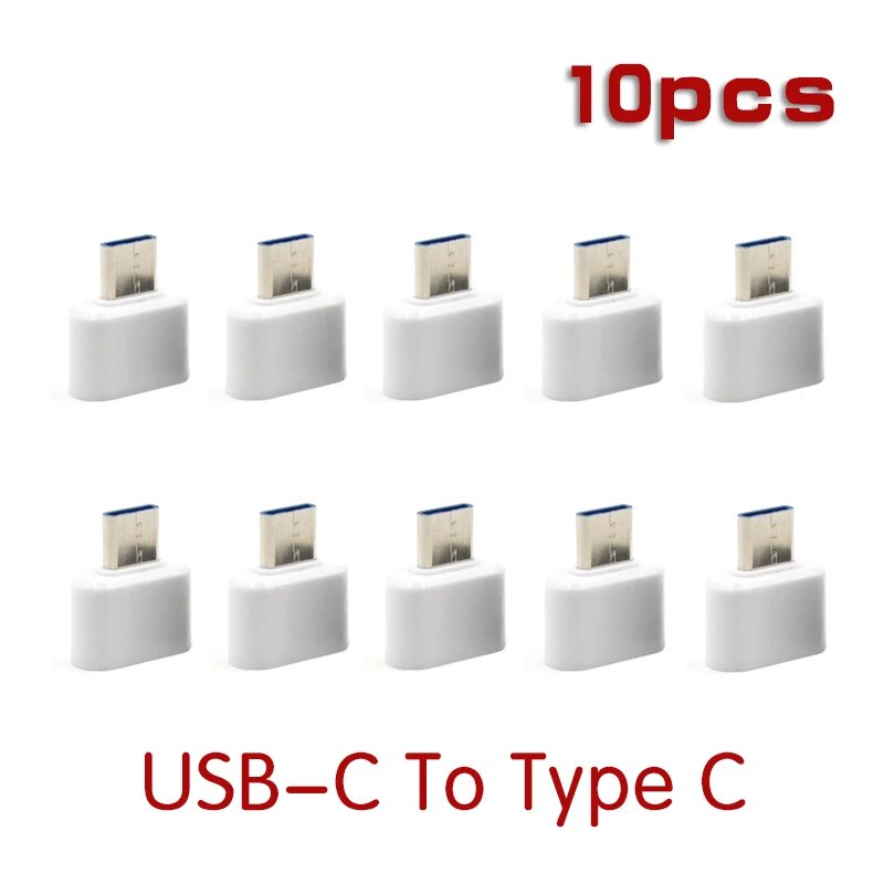 10 шт. Silver USB 3.0 Type-C OTG адаптер