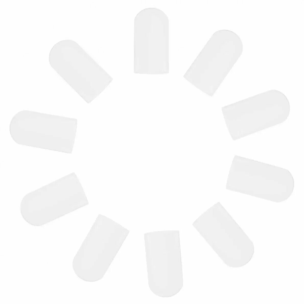 Силиконовые наконечники для барабанных палочек, черные, комплект из 10 штук Белый, White
