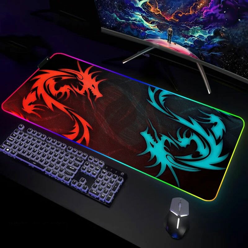 RGB Игровой плеер Msi gaming, игровой коврик для мыши, клавиатура, компьютерные аксессуары, покрывало для стола 40x90xxl