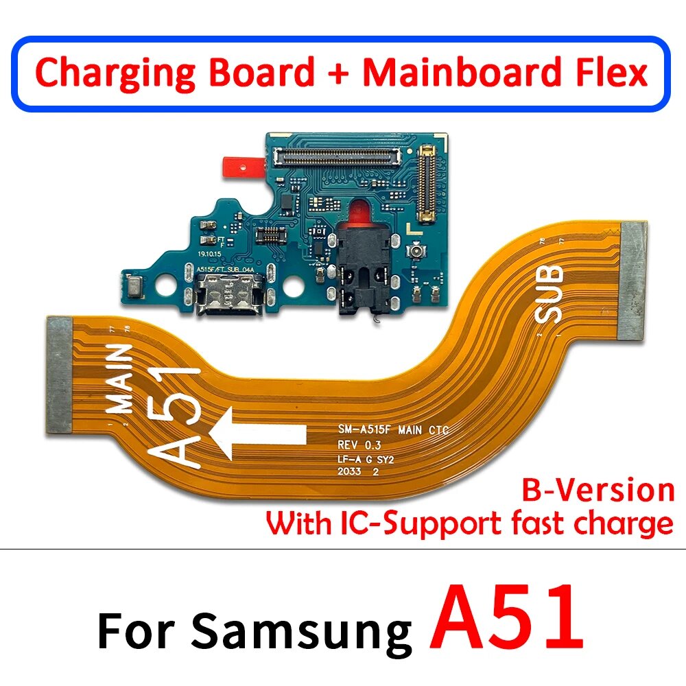 USB-зарядное устройство для быстрой зарядки, основная материнская плата, гибкий кабель для A51 A Set