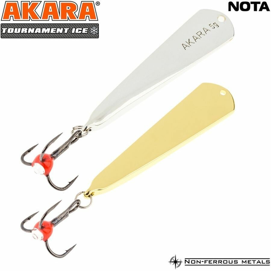 Блесна Akara Tournament Ice Nota 35 3гр. SIL/GO