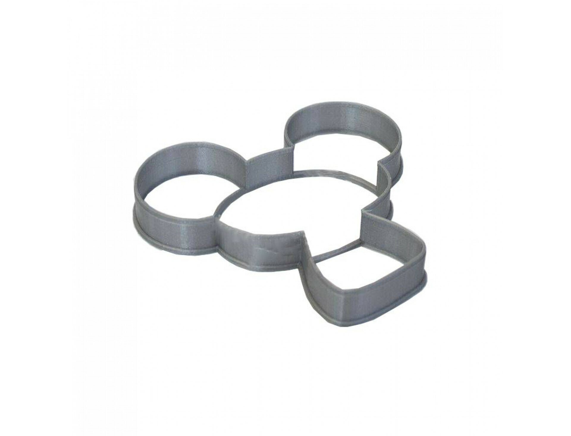 Вырубка форма для приготовления пряников и печенья, Мышь, 11х10,5х1,5 см пластик, VTK.