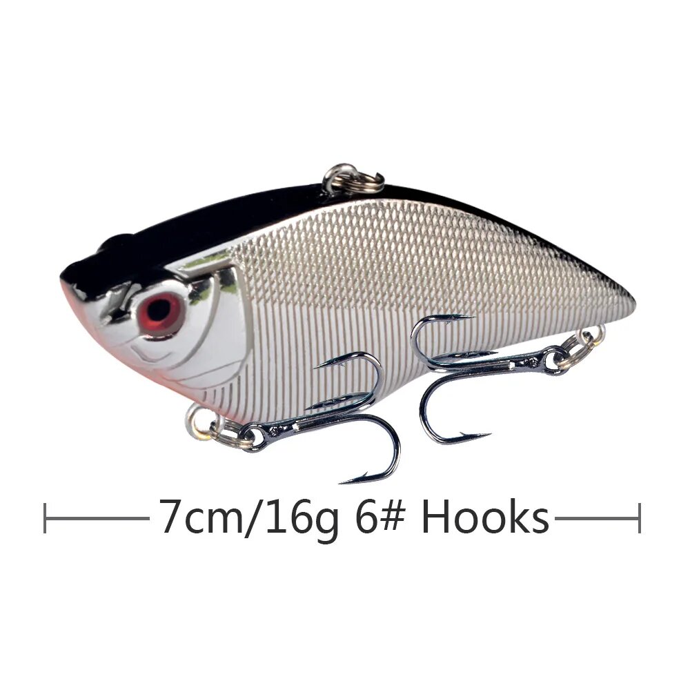 VIB тонущая блесна для щуки и окуня Белый, K