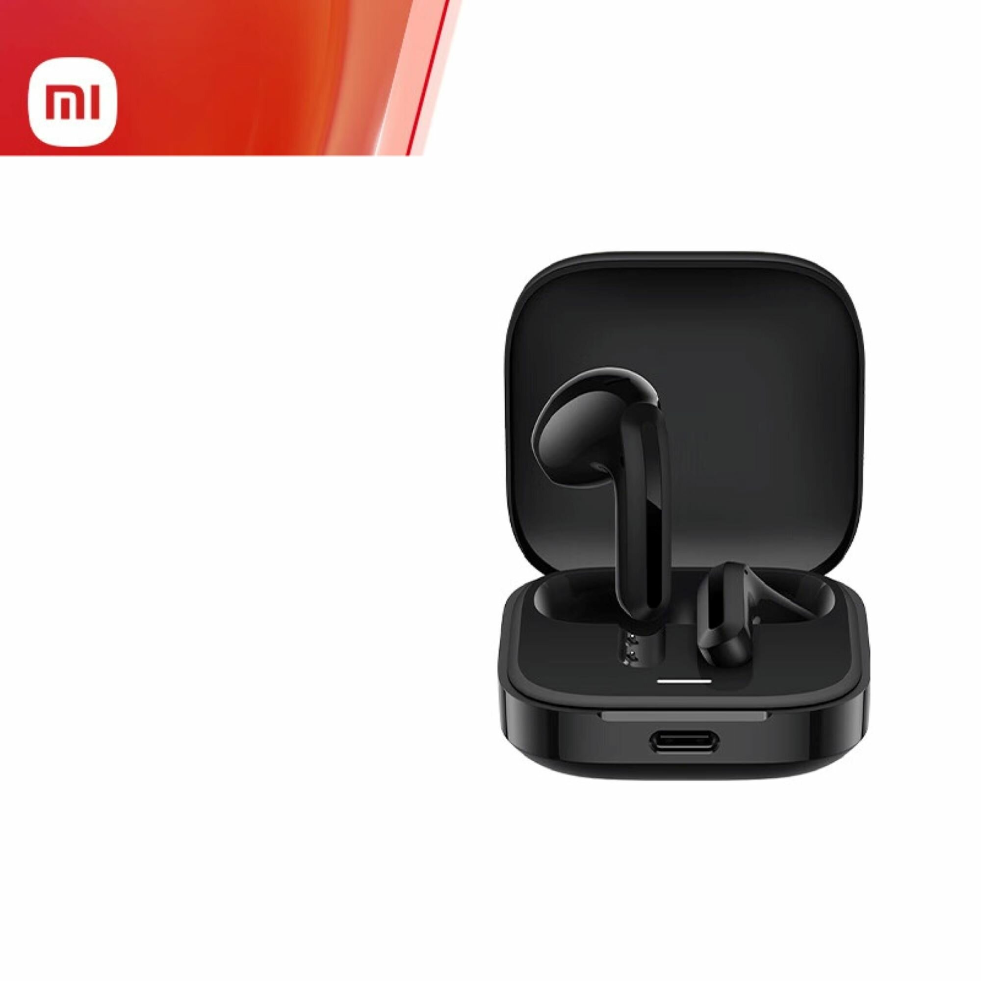 Xiaomi, Bluetooth-гарнитура Red buds6 (M2344E1), одноканальная, 4g, Bluetooth 5.4, шумоподавление, IP54, Type-C, черное