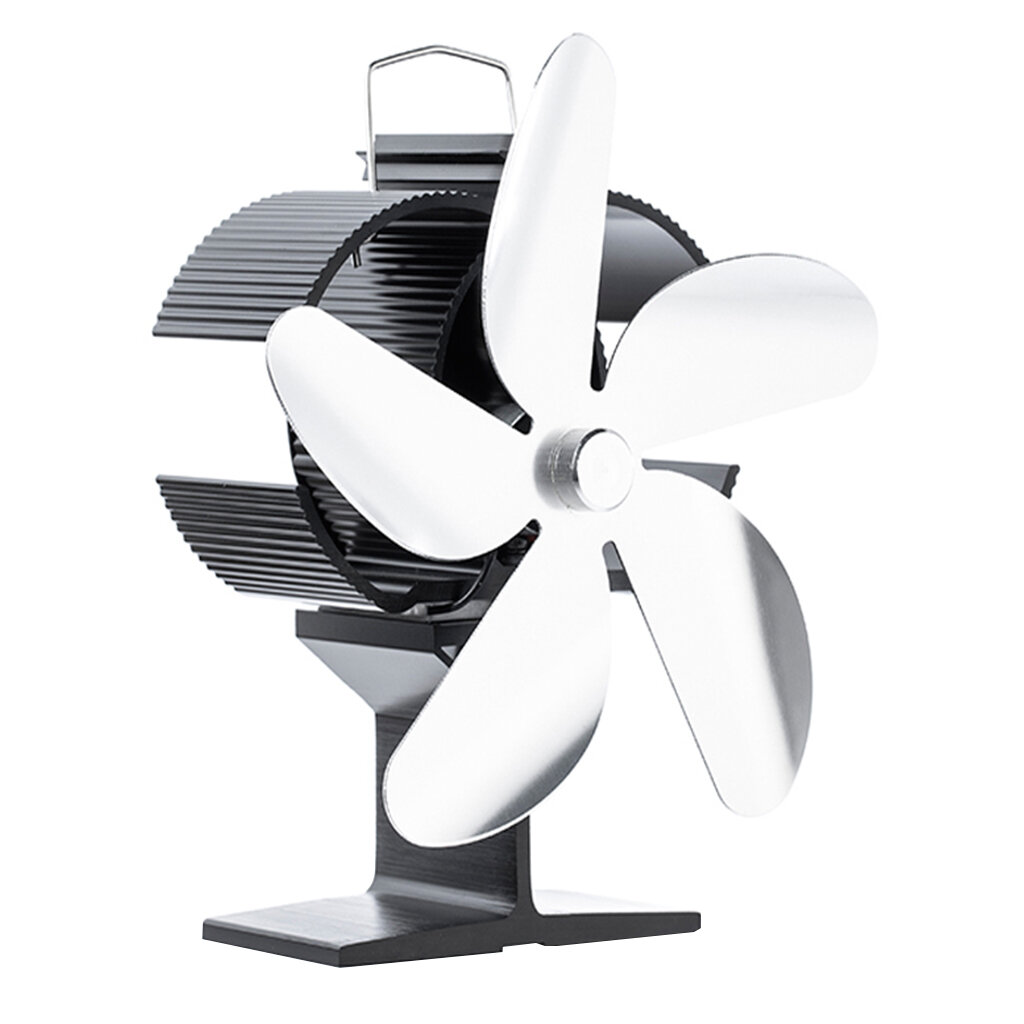 5-лопастной вентилятор для печи Тепловой вентилятор для печи Экологичный вентилятор для камина Вентилятор для печи для дровяных поленьев для горелки Увеличение камина