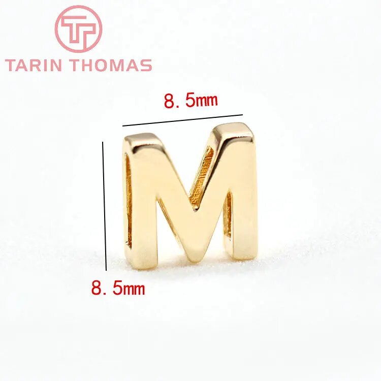 Буква M TARIN THOMAS, 24K позолота, 8.5 мм, Цвет: 7220-M