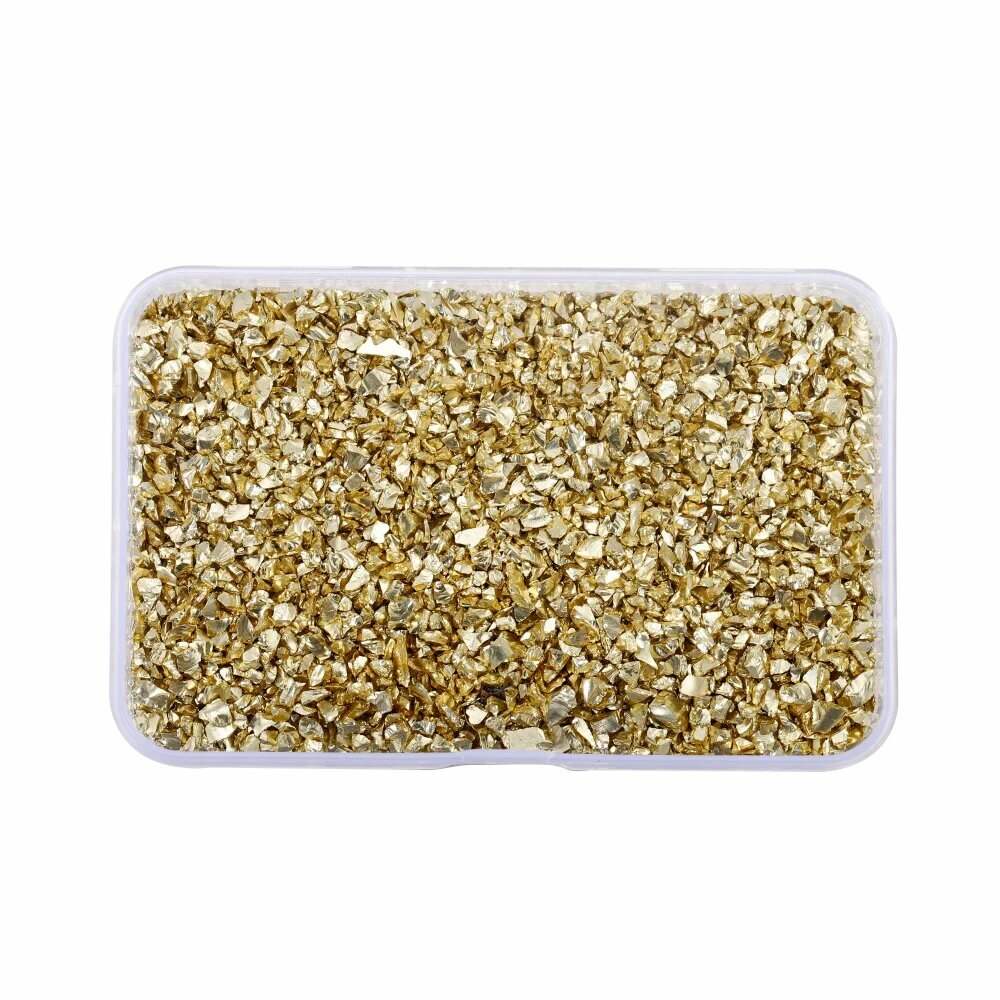Разбитые стеклянные камни для эпоксидной смолы 30г Light Gold