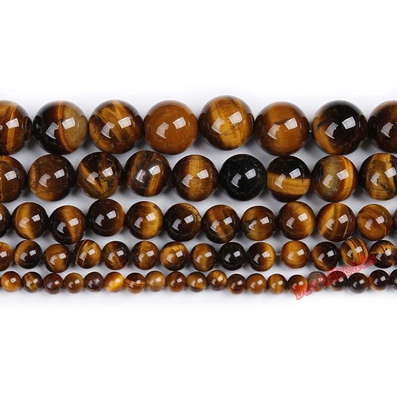 Бусины тигровый глаз агат MOON BEADS 4-12 мм 6mm about 61pcs, Yellow tiger