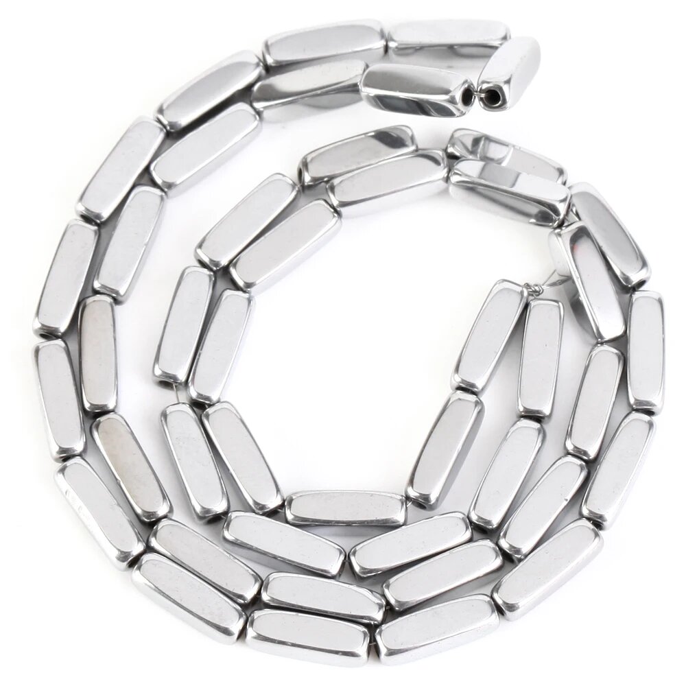 Гематитовые бусины Vidasny 3x9 мм Серебряный, White(Silver)Color