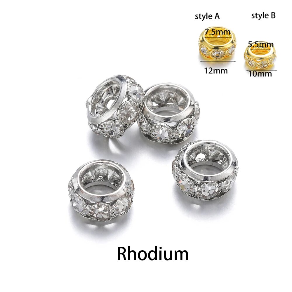 Золотые хрустальные бусины YouYoungDifferent 20 шт 10mm x 20Pcs, Rhodium