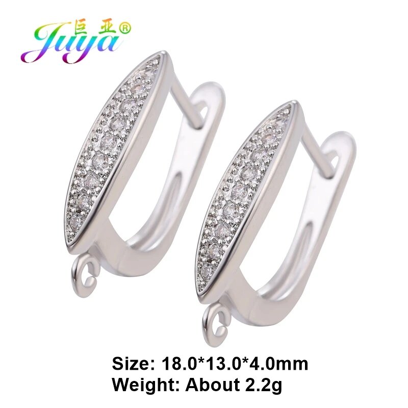 Крепеж для сережек Juya, золотистый/серебристый 2 Pairs-4 Pieces, White Gold