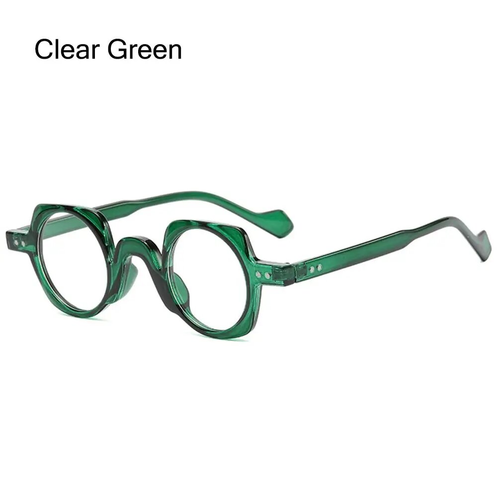 Кругло-квадратные очки с блокировкой синего света Clear Green, Зеленый