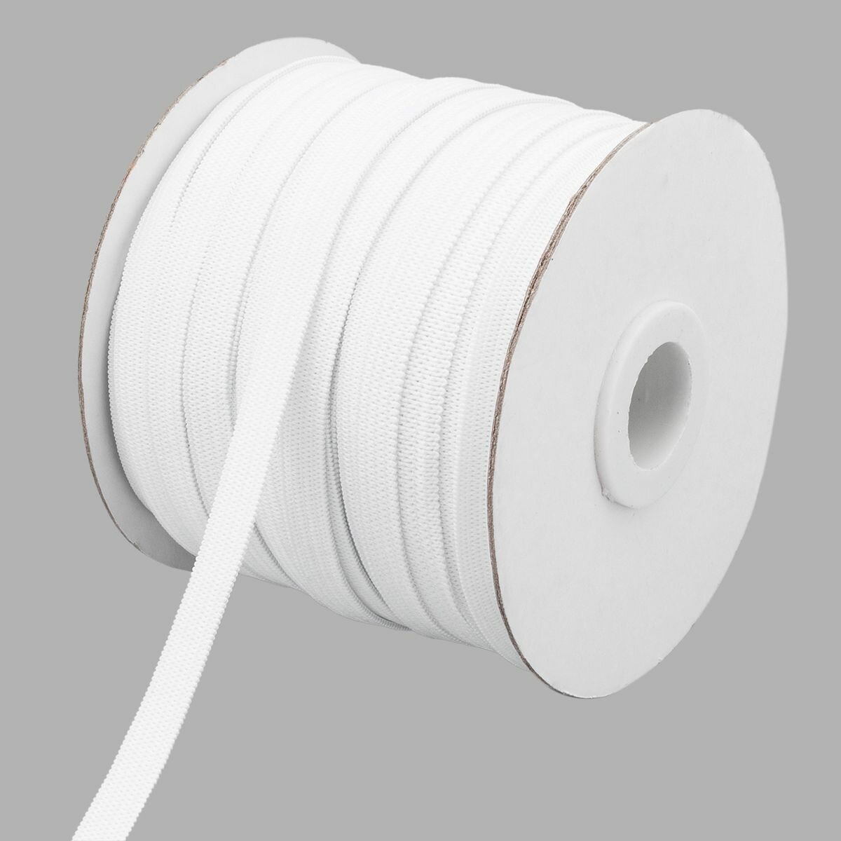 ТВ-08 Резинка вязаная 4,1 гр/см, эластичность 220%, 0,8 см*40 м (белый)