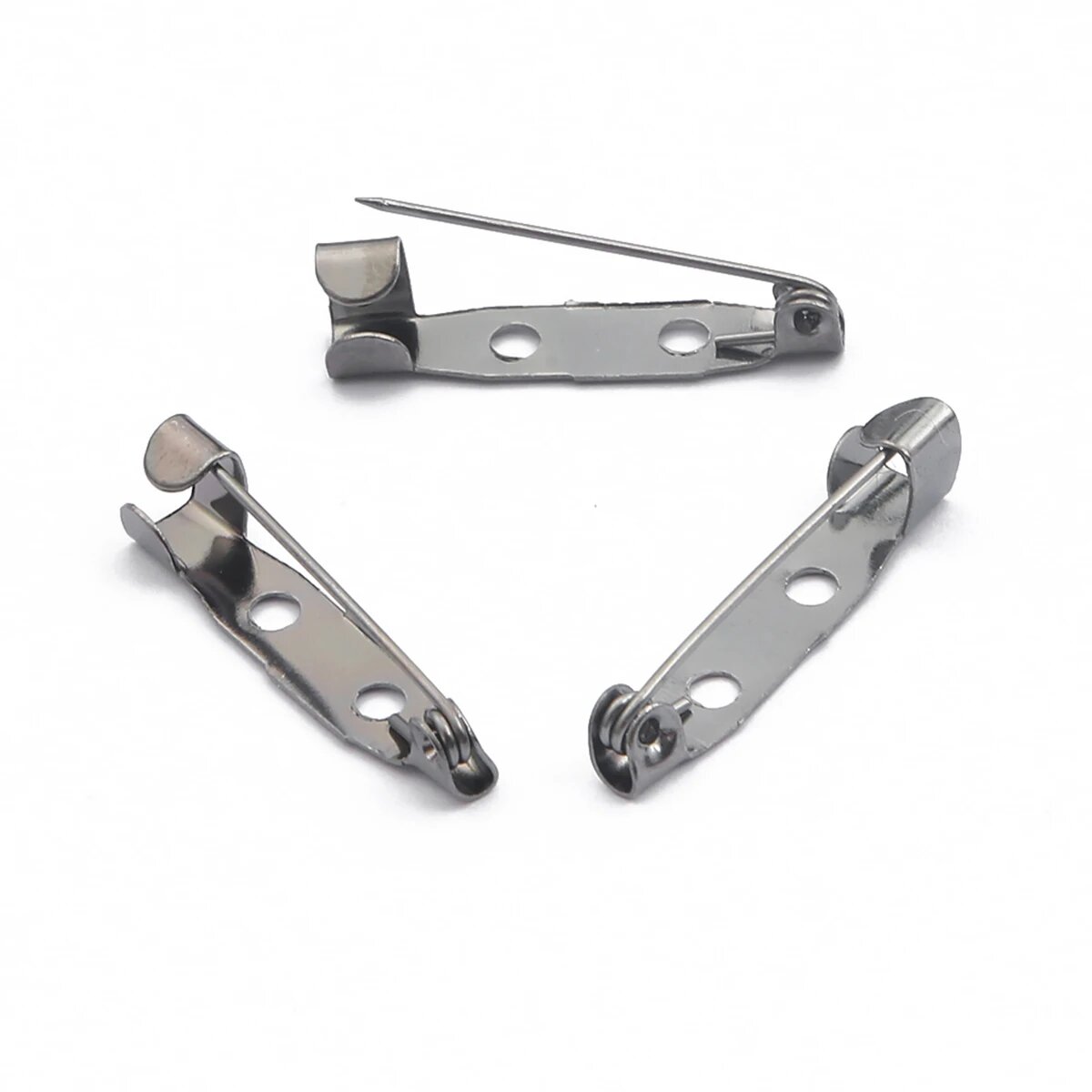 Базовые булавки для брошек из металла, 50 шт, 15-35 мм 5 x 15mm, Gunblack