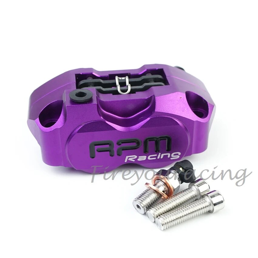 Суппорт дискового тормоза Moto передний 4-поршневой радиальный крепление 82 мм об/мин для скутера Yamaha Kawasaki Rsz Jog Force Dirt Bike GROM Сиреневый, фиолетовый
