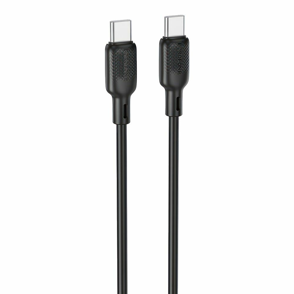 USB-C кабель BOROFONE BX113 Lenny Type-C, 3А, 60W, 3м, силикон (черный)