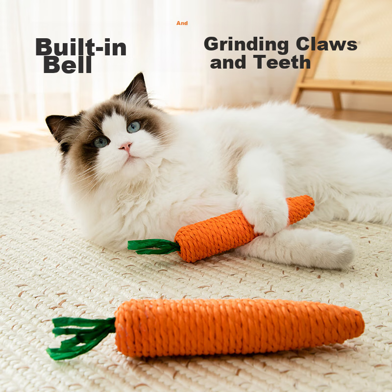 Huanchong Pet Cat Toy, Cat Teething Stick, Catnip Wand, Self-Entertaining Boredom Relief, Durable Chew Toy, for Cats, Kittens, And Pets