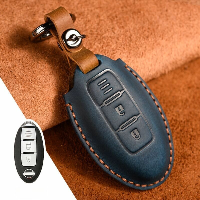 Стильный чехол MyPads из натуральной кожи для ключей Nissan Patrol Y62 Bluebird Qashqai Tiida X Trail