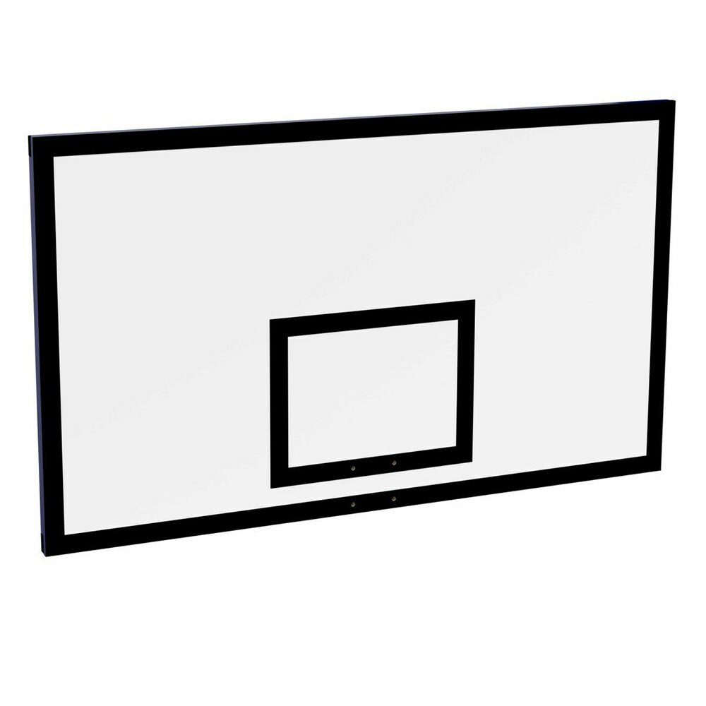 ZAVODSPORTA Щит баскетбольный игровой (фанера 15 мм, металлокаркас) 1050х1800 мм ZAVODSPORTA белый с черной разметкой