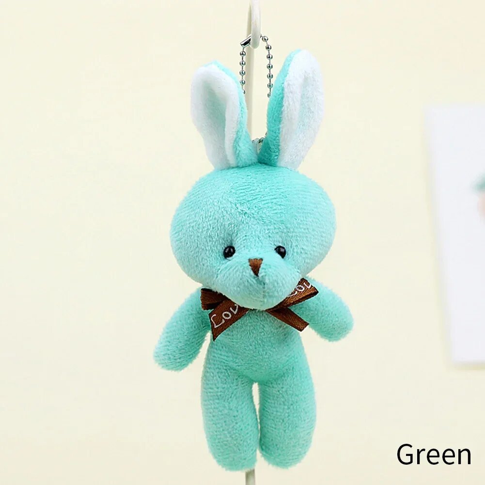 Плюшевый кролик Green, 16 см, брелок-подвеска