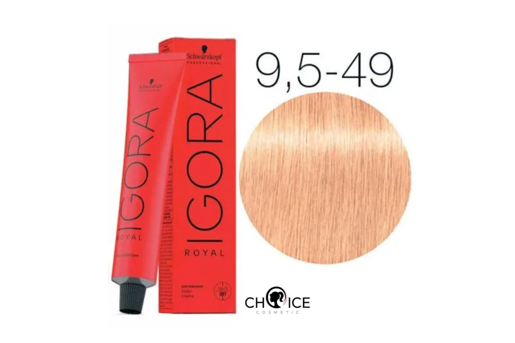 Schwarzkopf Professional / Краситель для волос Igora Royal 9,5-49 Светлый блондин пастельный перламутровый, 60 мл