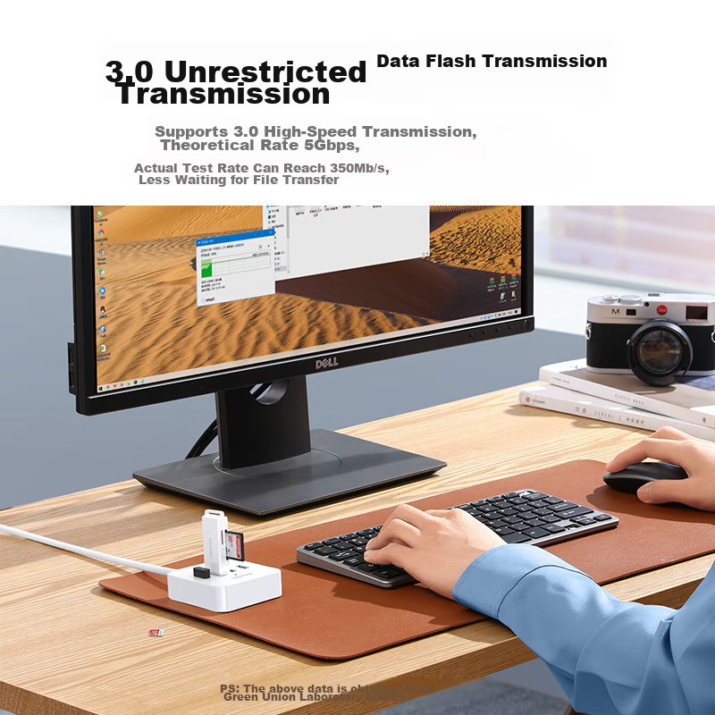 Lulian USB 3.0 Hub, High-Speed 4-Port USB Expansion Dock, HUB Splitter, Laptop Multi-Port Adapter, Extension Cable, 1.5 Meters, 30221