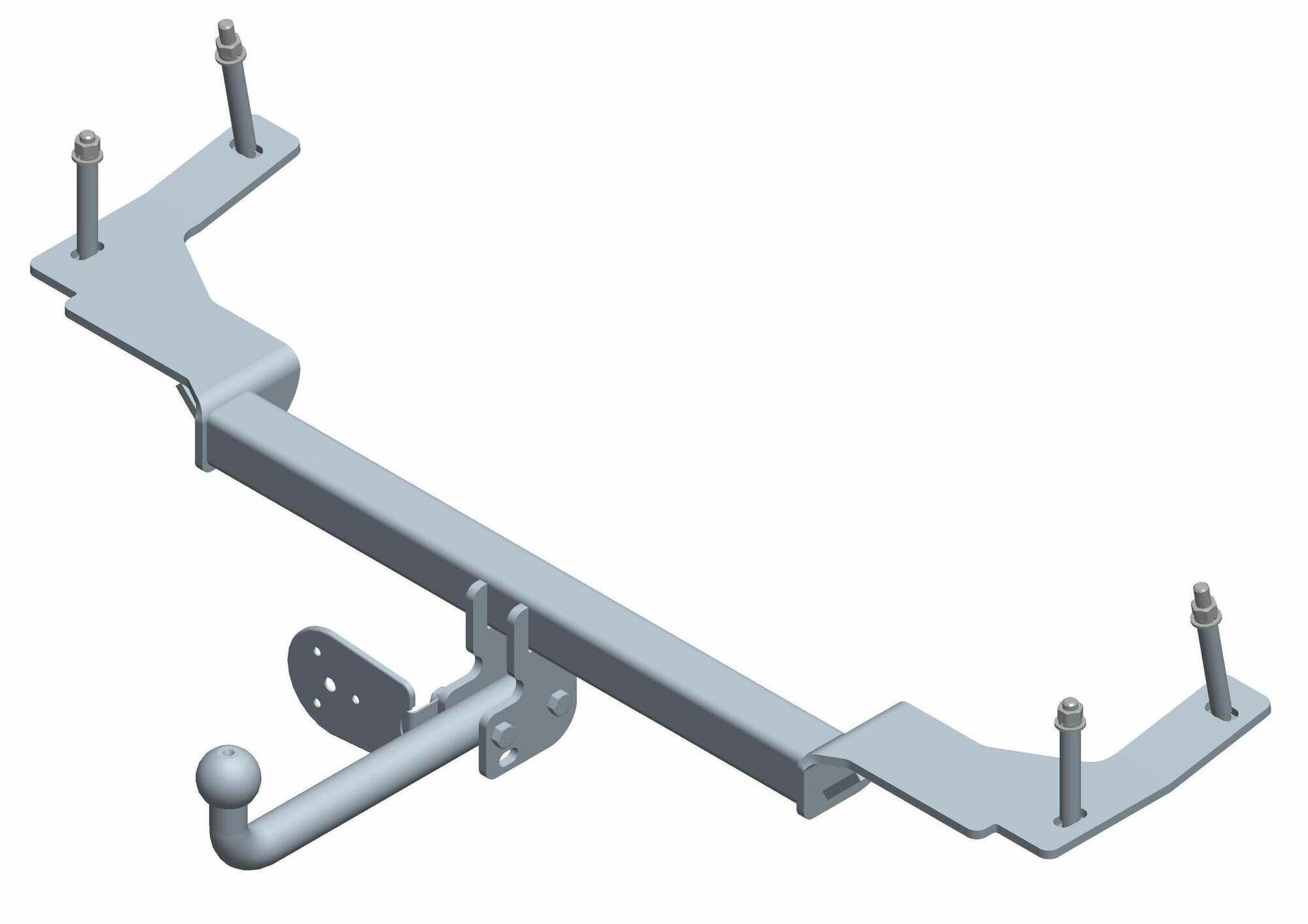 Фаркоп Avtos на SSANG YONG ACTYON II (2007)(паспорт и сертификат в комплекте)(без электрики)SY 010 (90x20x16)