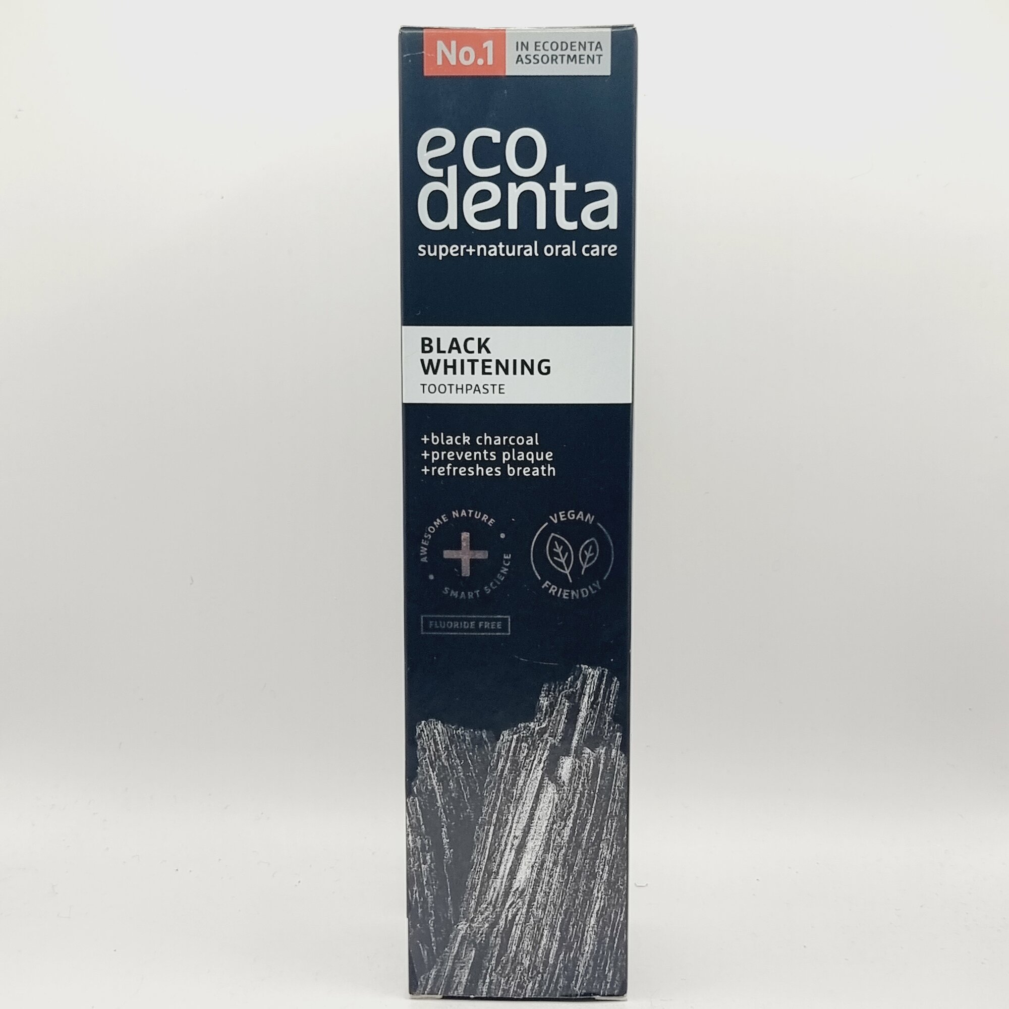 Зубная паста отбеливающая с углем Ecodenta Black Whitening, 100 мл (из Финляндии)