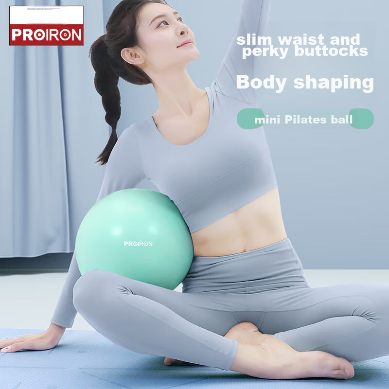 PROIRON Puli'ai Yoga Ball Pilates 25cm Small Ball for Adults, Pregnant Women, Children, Babies, Thickened Anti-Burst Balance Ball, Green