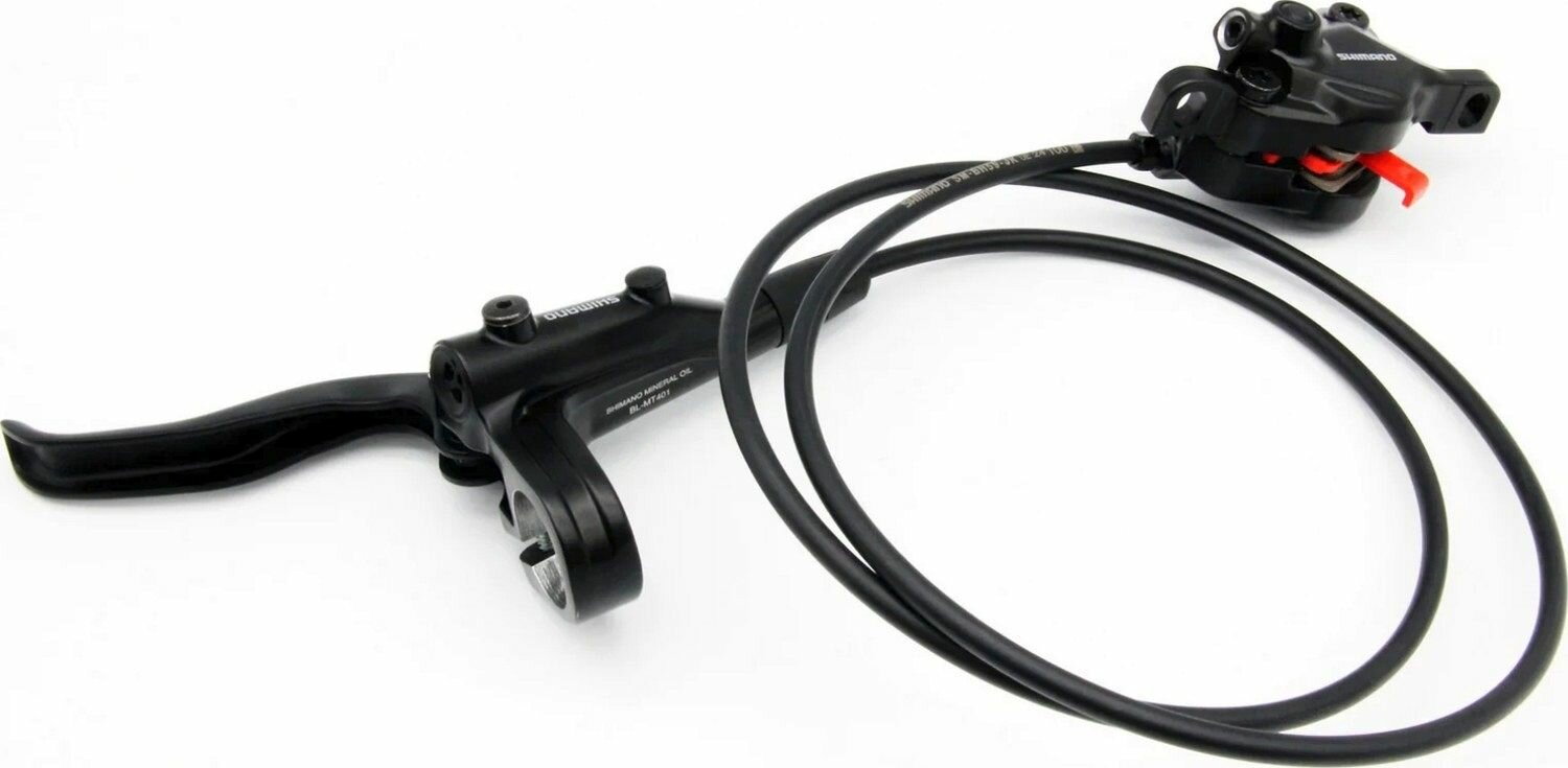 Тормоз дисковый гидравлический Shimano BL-MT401(L), BR-MT400(R), SM-MA-R160P/S, Resin Pad