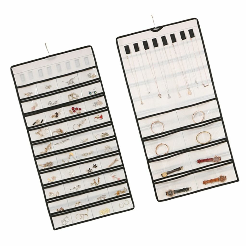 Организаторы хранения элегантных ювелирных изделий для шкафа с 48 карманами пылепроницаемые проекты