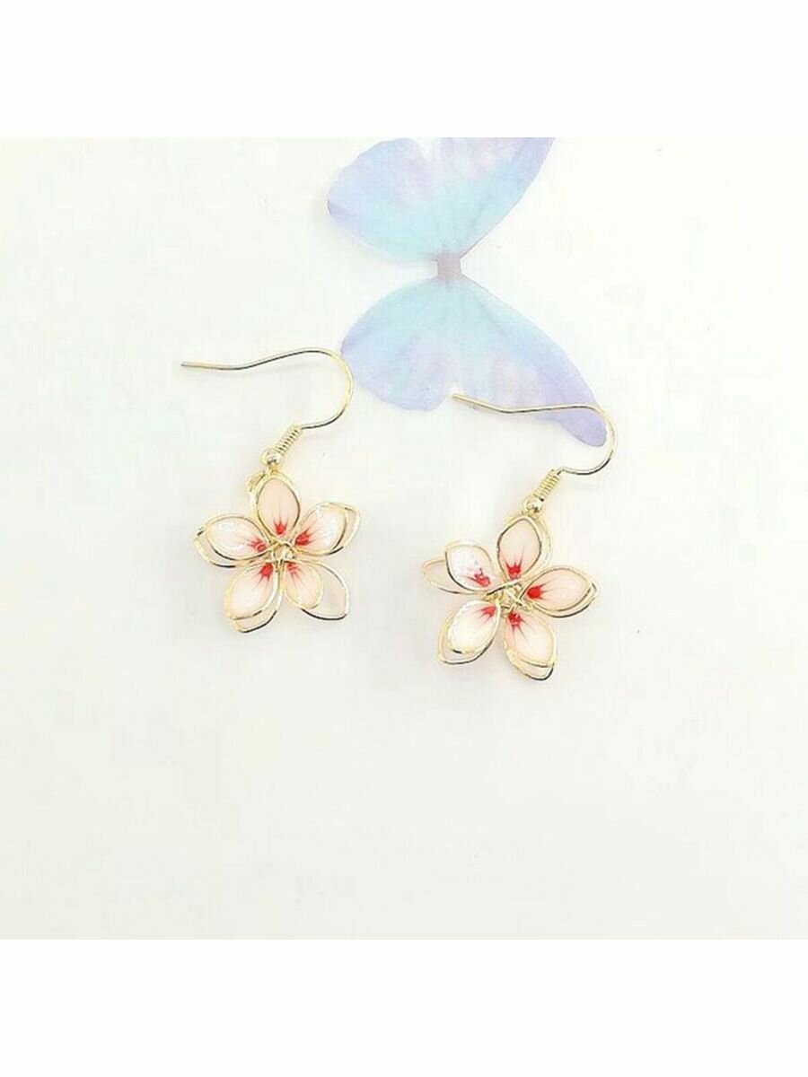 Серьги пусеты, эмаль